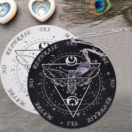 Tableau pendule en bois noir blanc avec étoiles soleil et lune pour la ...