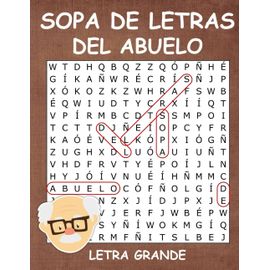 Sopa de Letras del Abuelo - Letra Grande: Ejercicios de Memoria y ...