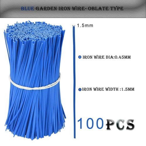 25 cm - 100 attaches de câble de jardinage réutilisables PVC plastique ...