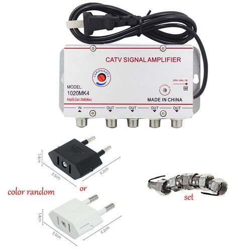 Amplificateur antenne tv,Boîtier de télévision numérique CATV 2/3/4/6/8 voies,20/30dB,antenne ...