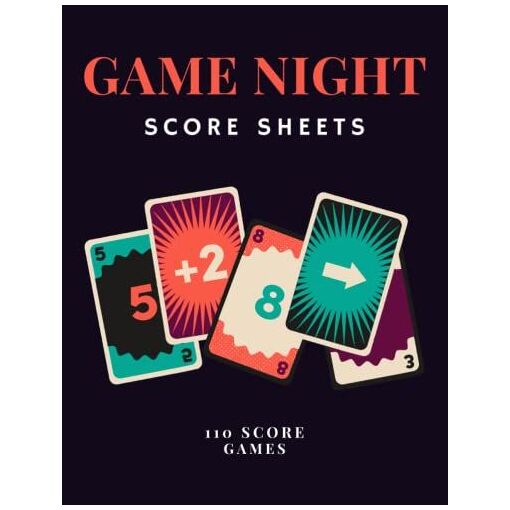 Game Night Score Sheets: Blank Score Sheets Allow You To Determine ...