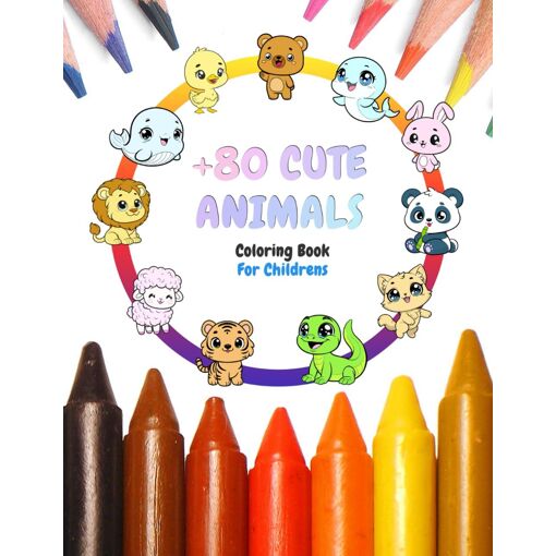 Cute Animal Coloring Book for Toddlers: +80 Simple and Large Drawings ...