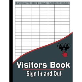 Visitors Book Sign In And Out: Track And Trace Visitor Log Book ...