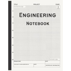 Engineering Notebook: 160+ Pages Grid Format, Engineer Lab Quadrille ...