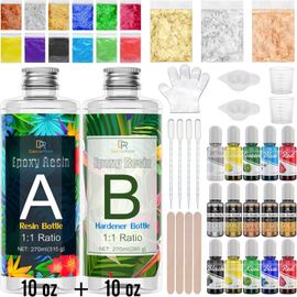 Kit de résine époxy Transparent Resin Epoxy 540 ml avec Encre Alcool ...
