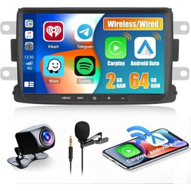 Android 13 Autoradio Carplay Wireless Pour Renault Dacia Logon Sandero Lodgy Captur Lada Xray,7 ...
