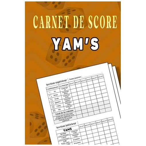 Carnet De Score Yam's: Carnet De Score Yahtzee, Bloc De Score Yams ...