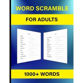 Word Scramble For Adults: 1000+ Words Scramble Puzzle With Solution ...