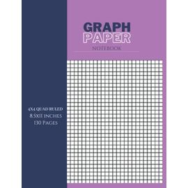 Graph Paper Notebook: Quad Grid Paper Notebook, Graph Paper, Striped ...
