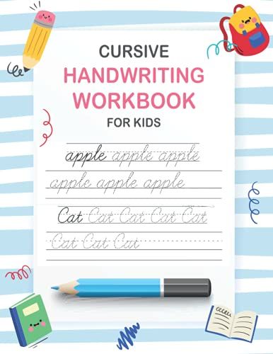 Cursive Handwriting Workbook for Kids: Kids Cursive Workbook - Cursive ...
