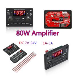 Amplificateurs numériques domestiques 12V-24V 80W, Audio basse, carte décodeur Bluetooth, Hifi ...