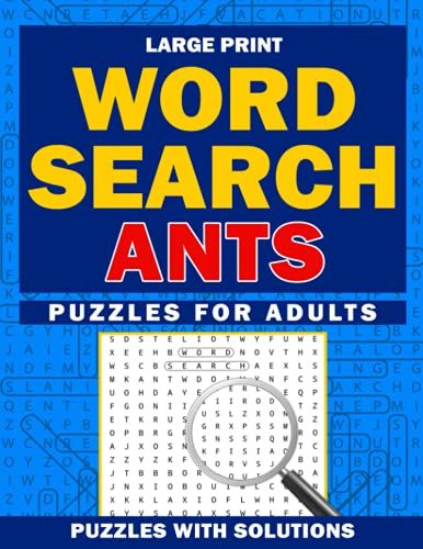 Large print Word Search Ants Puzzles for Adults: Ants Word Search Book ...