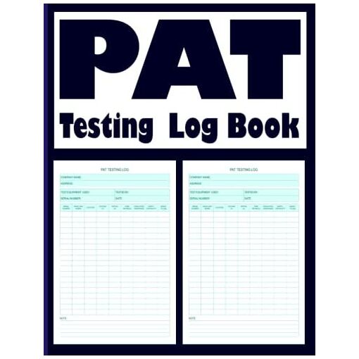 Pat Testing Log Book: Pat Testing Certificate, Test Certificate Report ...