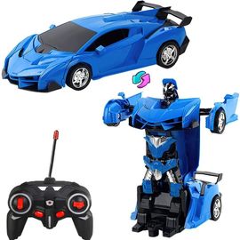 Voiture t¿¿l¿¿command¿¿e, 2 en 1 Voiture de Jouet Robot D¿¿form¿¿e, Voiture T¿¿l¿¿command¿¿es ...