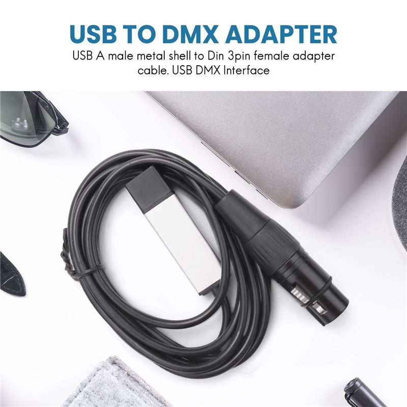 Adaptateur D'Interface DMX USB DMX512 ContrôLeur D'éClairage de ScèNe LED, Adaptateur D ...