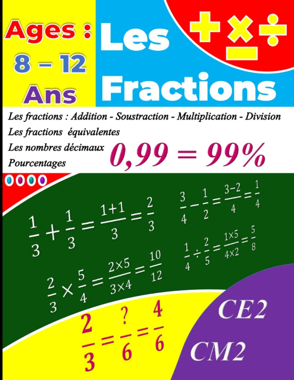 Les fractions | Les nombres décimaux et pourcentages | Les fractions ...