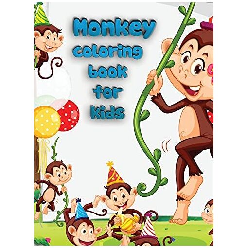 Monkey coloring book for kids: Amazing coloring book with jungle animal ...