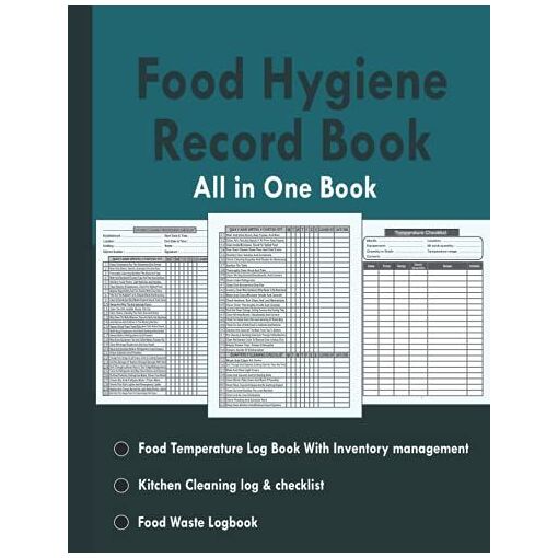 All in One Book Food Hygiene Record Book: Food Temperature Log Book ...