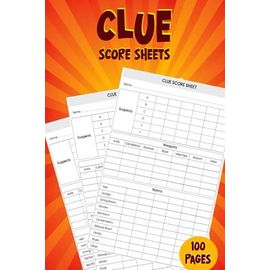 Clue Score Sheets: Sheets For Scorekeeping | Clue Score Cards | Clue ...