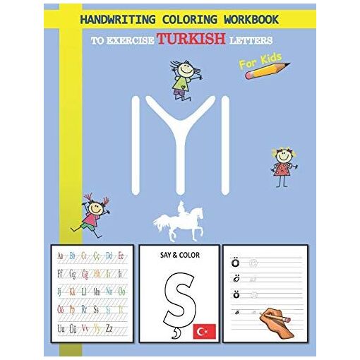 Handwriting coloring workbook to exercise turkish letters for kid: Hand ...