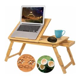 Table Portable pour Ordinateur, Plateau de Lit Pliable, Bureau réglable avec Trous d'aération ...