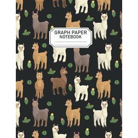 Alpaca Graph Paper: Math Graph Paper Notebook for Men, Women, Girls ...