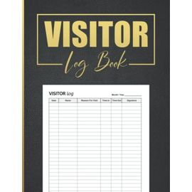 Visitor Log Book: Visitor Sign In & Out Book For Business - A4 Size ...