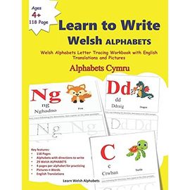 Learn to Write Welsh ALPHABETS: Welsh Alphabets Letter Tracing Workbook ...