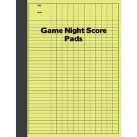 Game Night Score Pads: Simple Gaming Score Keeping Journal Notebook For ...