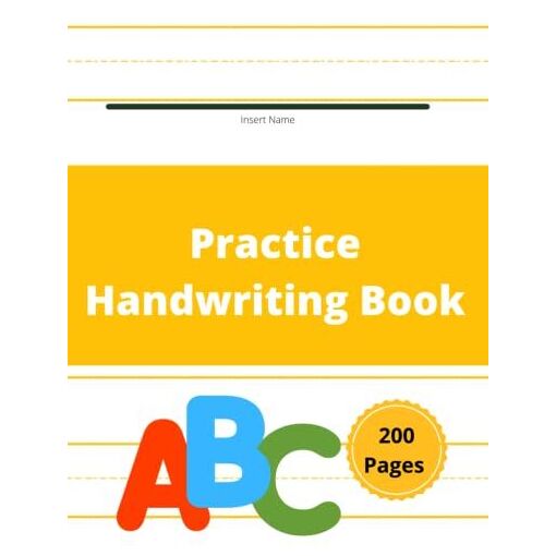 Blank Practice Handwriting Book 200 Pages, For Toddlers, Kids ...