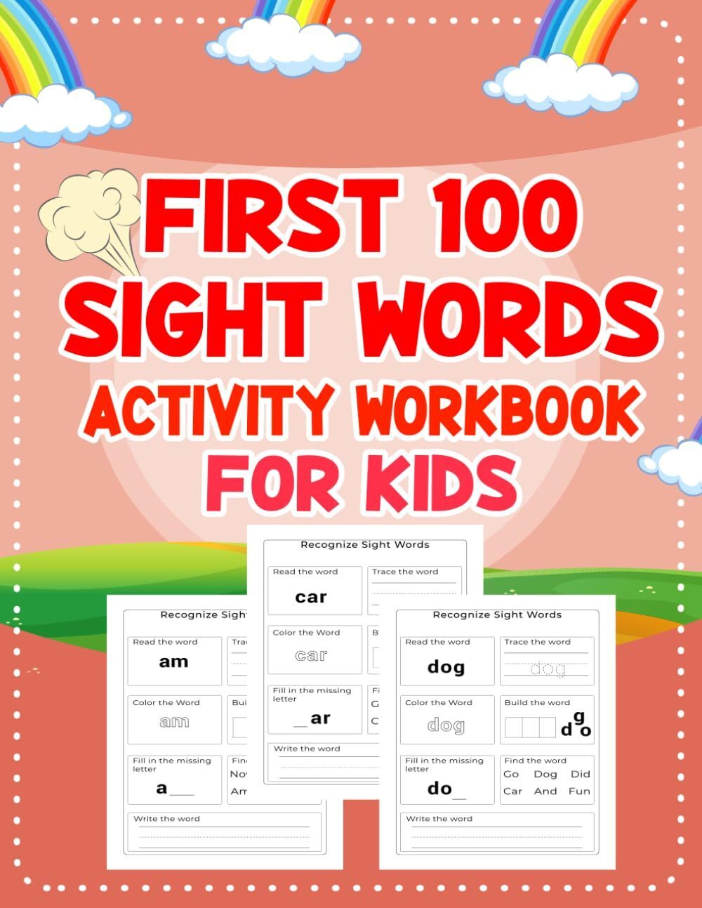 First 100 Sight Words Activity Workbook For Kids: Learn First 100 Most ...