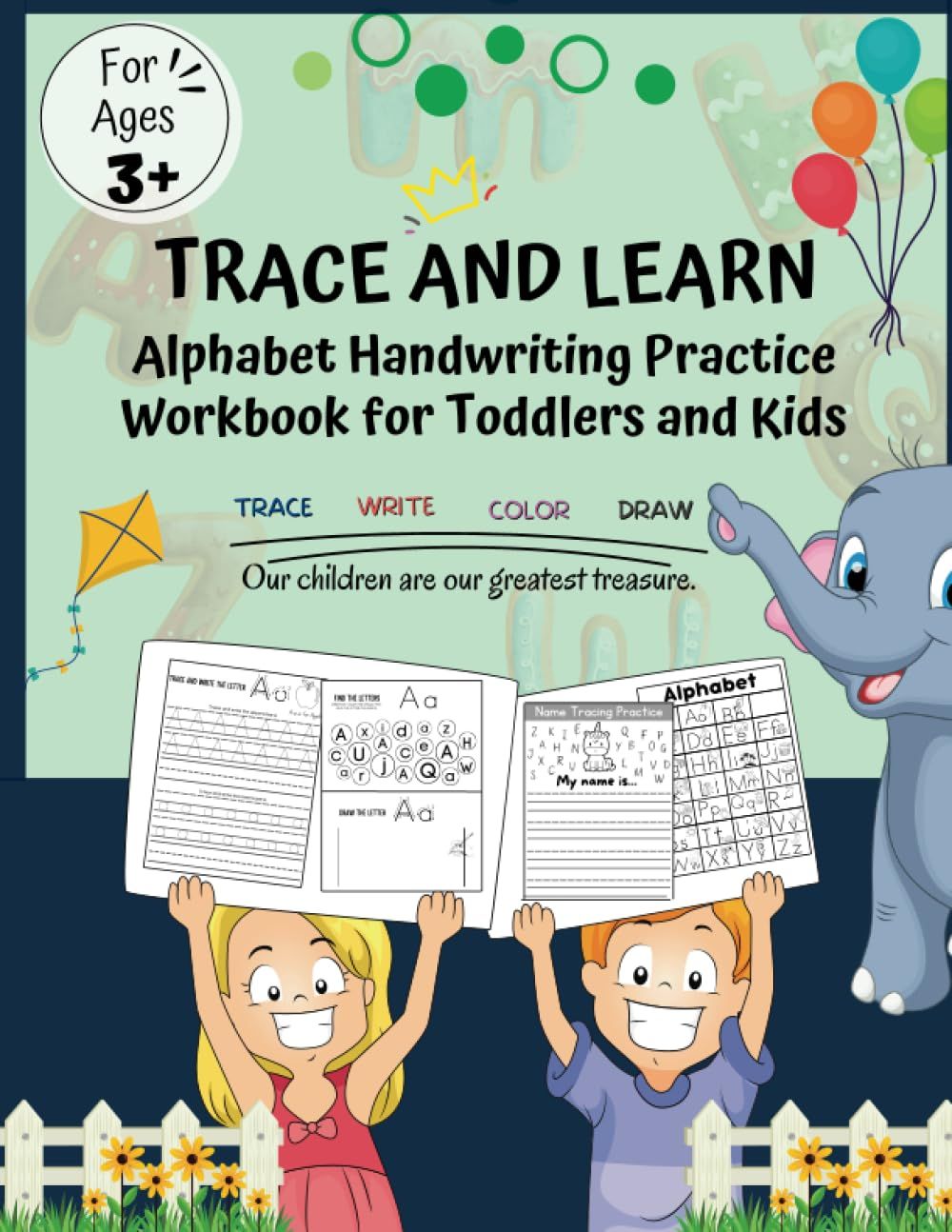 Trace and Learn Alphabet Handwriting Practice Workbook for Toddlers and ...
