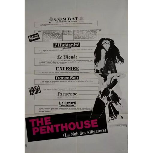La Nuit Des Alligators / The Penthouse - Affiche Originale De Cinéma ...