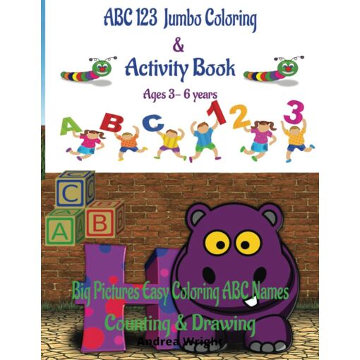 ABC 123 Jumbo Coloring & Activity Book: Big Letters Numbers Shapes ...