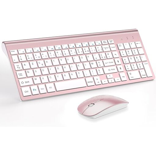 Ensemble Clavier Et Souris Sans Fil Ultra-Mince, 2.4G Silent Compact ...