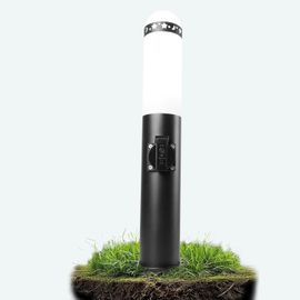 Lampadaire Exterieur Avec piquet de terre - Borne Eclairage Exterieur Aluminium IP44 Borne Prise ...