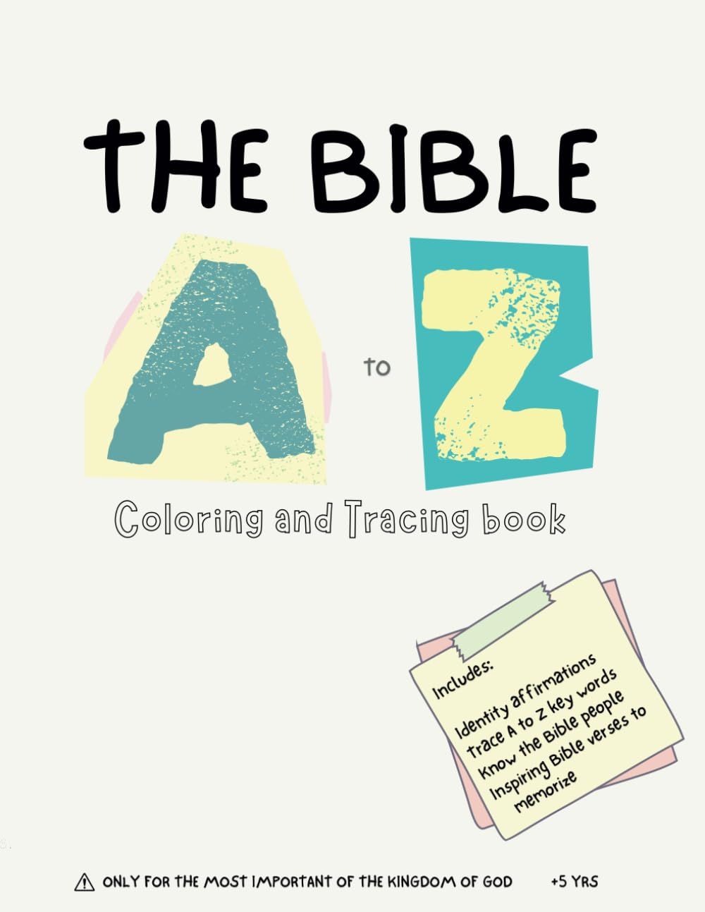 The Bible A to Z: Tracing and Coloring book: Trace and Color Bible ...