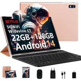 2025 Tablette 10 Pouces Android 14 Tablettes,22Go RAM+128Go ROM (2To ...