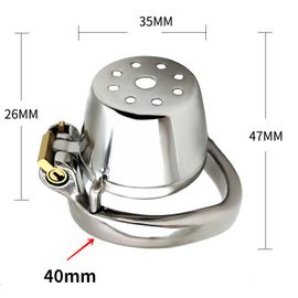 Serrure de chasteté en métal à Section courte pour homme et femme, Cage à pénis avec serrure CB ...
