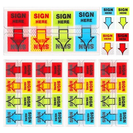 500pcs signe ici autocollants, étiquettes autocollants signe adhésif ...