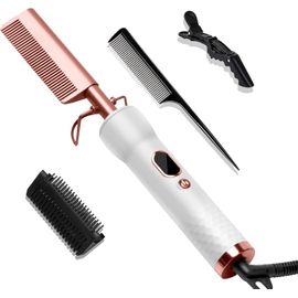 Peigne Chauffant, Peigne Afro Brosse Chauffante Peigne Electrique, Peigne Cheveux Homme 120-230 ...