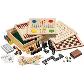 Wooden Game Compendium-8-In-1 Games Set-23Cm-Chess,Backgammon,Draughts ...