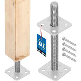 Support De Poteau 80x80x250 mm En Acier Galvanisé | Support De Poteau À ...