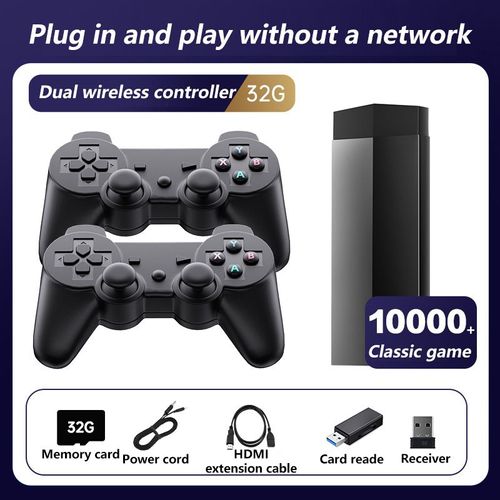 32G sans fil - Console de jeu domestique TV 4K HD, 1920x1200, processeur 12 c?urs, 20000 + jeux ...