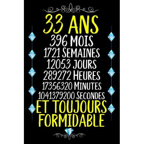 33 ans et toujours formidable: Joyeux Anniversaire 33 ans , Idée Cadeau ...