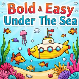 Easy Underwater Wonders Coloring Book, Simple & Fun Ocean Adventures ...