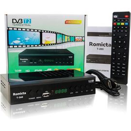 Décodeur Tnt Hd 2024 - Dvb-T2 H.265 Hevc Fta Full Hd Pvr,Usb,Hdmi,Scart,Tuner Tv Numérique ...
