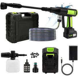 Nettoyeur Haute Pression Sans Fil-1000Psi Pistolet Nettoyeur Haute Pression Sur Batterie Avec ...