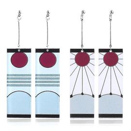 925 Sterling Silver Tanjiro Boucles d¿oreilles, anime Demon Slayer ...