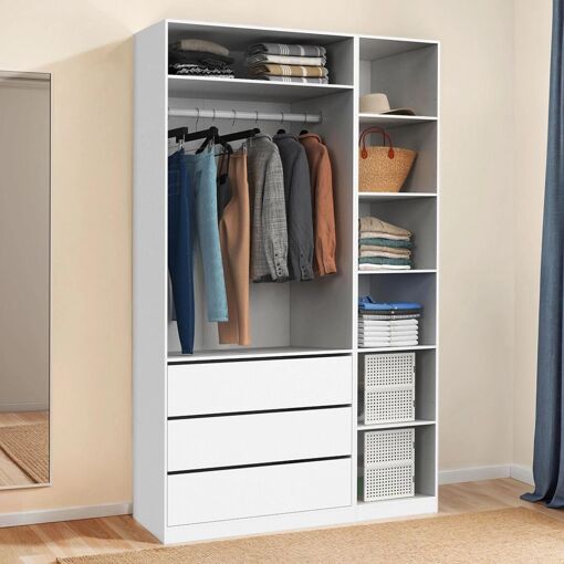 Dressing modulable TAYLOR 120 x 55 x 200 cm 2 modules avec penderie ...